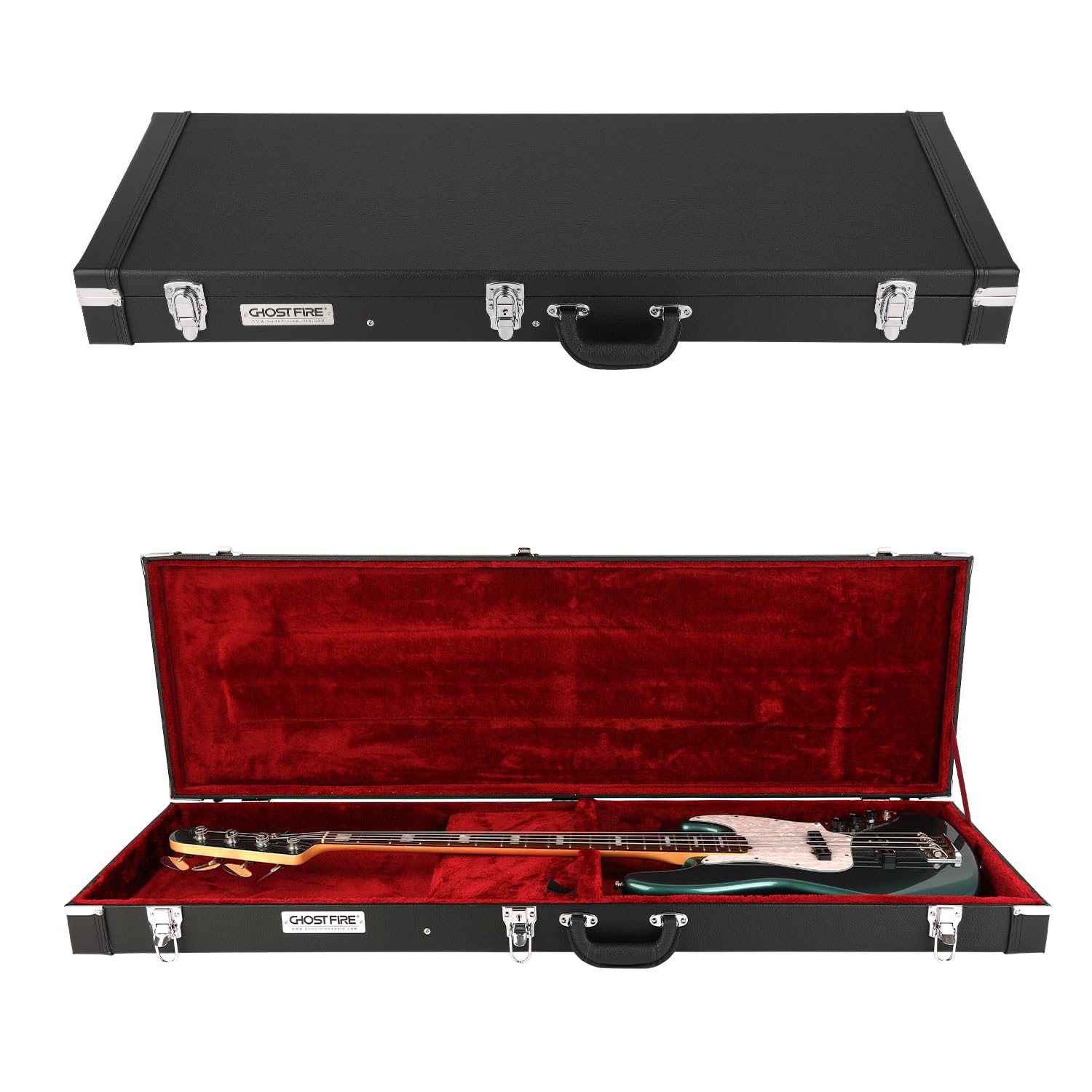 GHOSTFIRE Wooden Hard-Shell Cases Electric BASS Case Super thick fit f ...