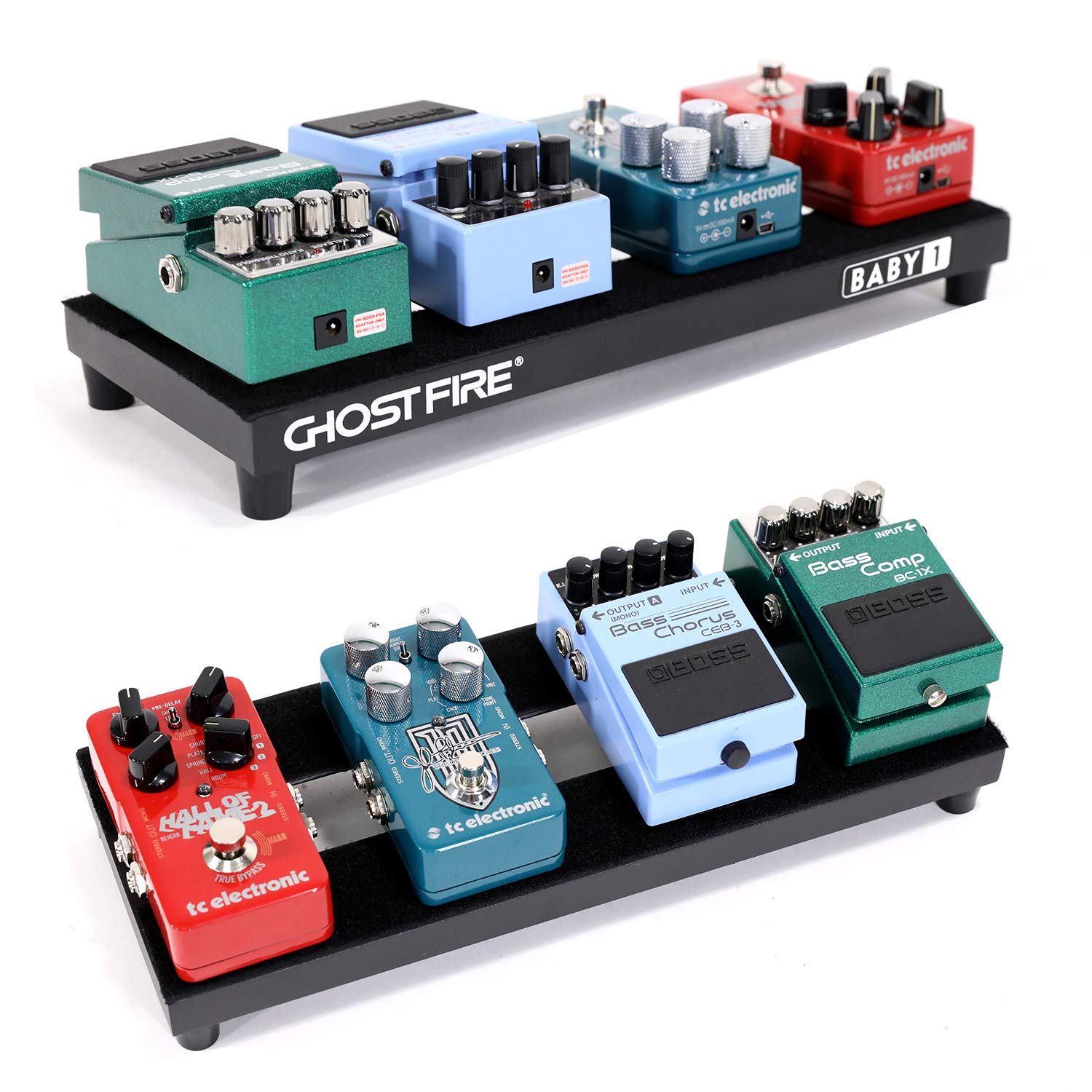 Ghost Fire Guitar Pedal Board Aluminum Alloy Effect Pedalboard with Ca ...